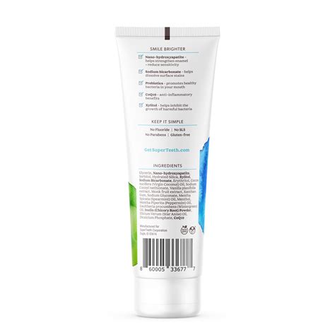 Whitening Prebiotic Toothpaste 3 Pack Peppermint Superteeth