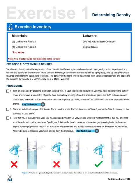 Pg Lab 1 Exercise 1 Determining Density Pdf Density Volume