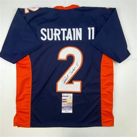 Autographedsigned Patrick Surtain Ii Denver Blue Football Jersey Jsa