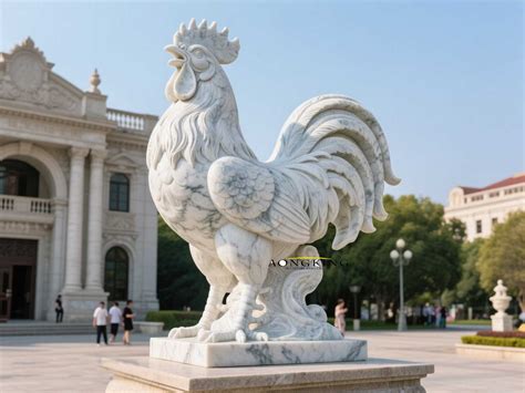 Vibrant High Quality Life Size Bronze Chicken Art Statues Standing On