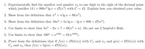 solved 1 experimentally find the smallest real