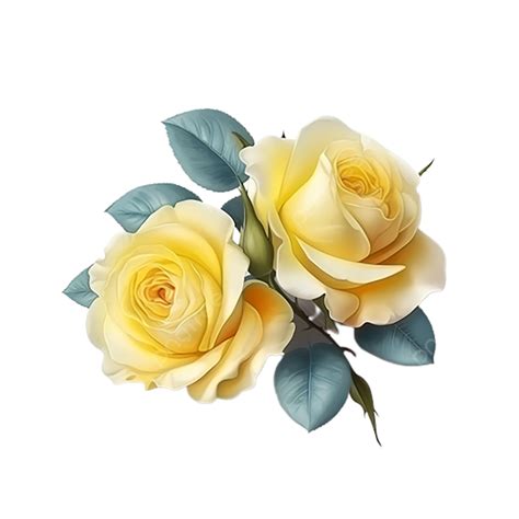 장미 꽃 노란색 녹색 초록색 그린 Png 일러스트 및 이미지 에 대한 무료 다운로드 Pngtree