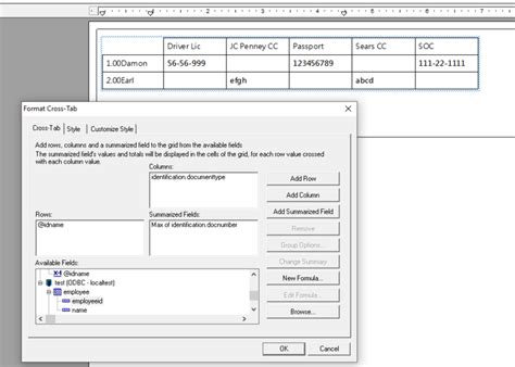 Crystal Reports How To Retrieve Data From Two Fields In The Same Table Databases