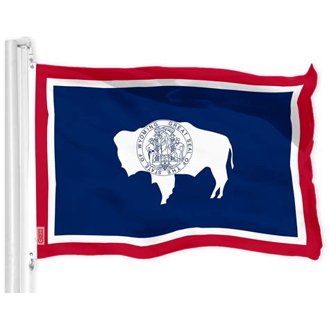 G128 Wyoming Wy State Flag 3x5 Ft Liteweave Pro Series Printed 150d