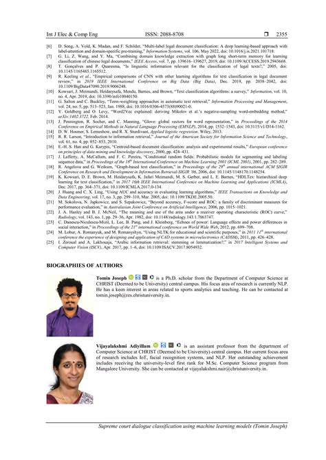 Supreme Court Dialogue Classification Using Machine Learning Models Pdf