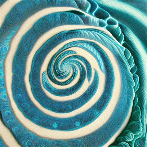 Sea Foam Fibonacci Curve Graphic · Creative Fabrica