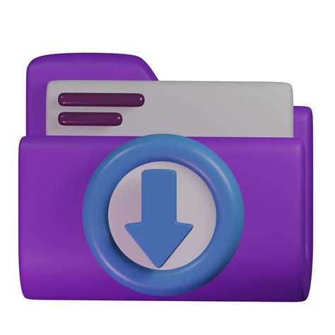 Download File 3d Render Cute Icon Illustration Folder File Format
