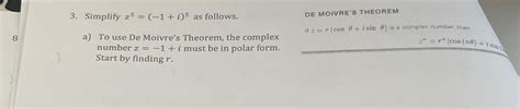 solved simplify z5 1 i 5 ﻿as follows a ﻿to use de