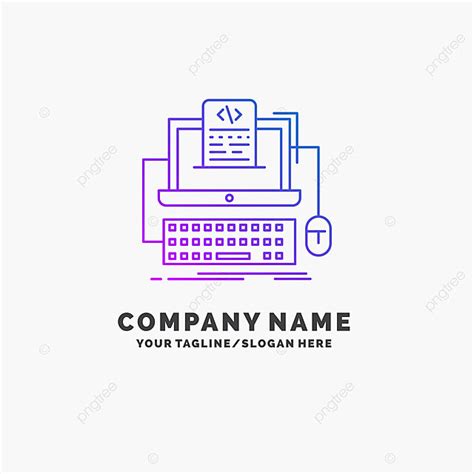 Code Coding Computer Monoblock Screen Purple Business Logo T Analysis