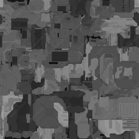 8k Greyscale Tech City Cyberpunk Displacement Map Texture For 3d