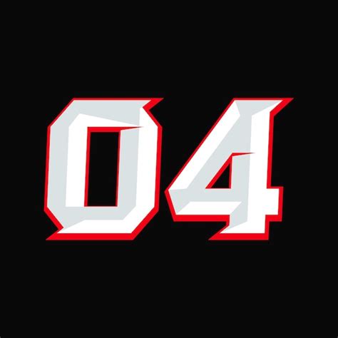 premium vector number racing 04 design vector