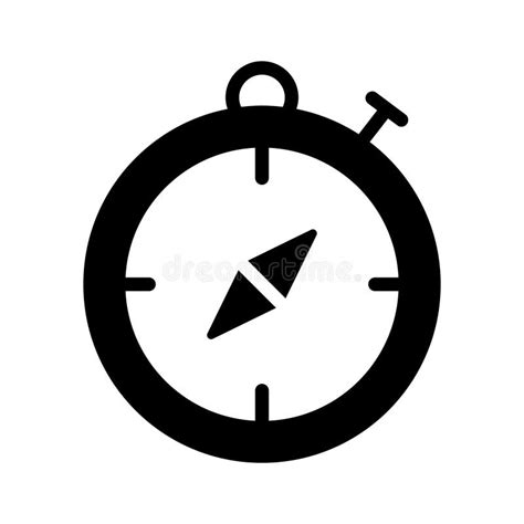 A Classic Compass Icon Representing Navigation And Direction Stock