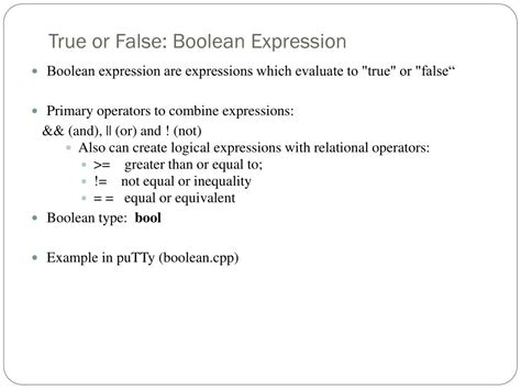 Ppt True Or False Boolean Expression Powerpoint Presentation Free