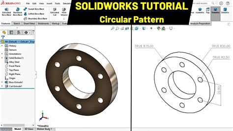 Circular Pattern In Solidworks Cad With Mohsin Youtube