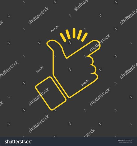 Hand Cursor Click Icon Symbol Stock Vector Royalty Free 1276355269 Shutterstock