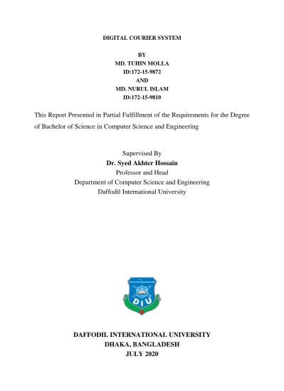 This Report Presented In Partial Fulfillment Of The Requirements For The Degree Of Bachelor Of