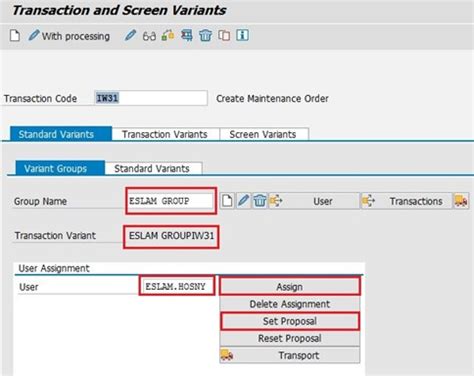 Transaction Variant SAP Community
