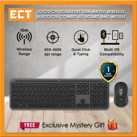 Logitech Signature Slim K Mk Wireless Bluetooth Combo Keyboard And Mouse Graphite Off