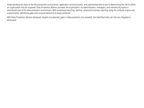 Summary Advanced Anomaly Detection With Data Protection Advisor Dell Technologies Info Hub