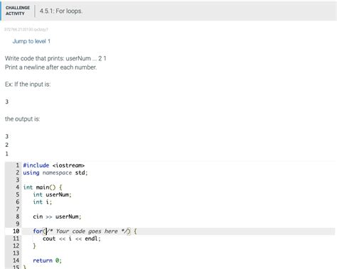 Solved CHALLENGE ACTIVITY For Loops Chegg