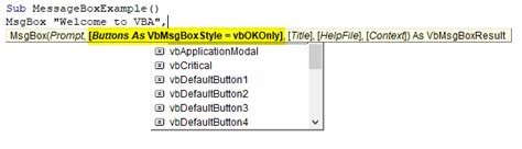 Vba Msgbox How To Create Messagebox Using Vba Code