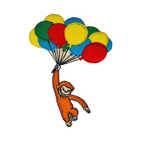 Curious George With Balloons Clipart