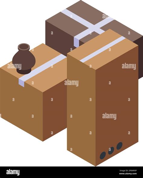 Inheritance Boxes Icon Isometric Of Inheritance Boxes Vector Icon For Web Design Isolated On