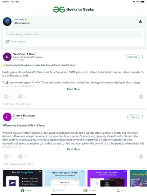 Geeksforgeeks Learn Coding For Ios Iphoneipad Free Download At