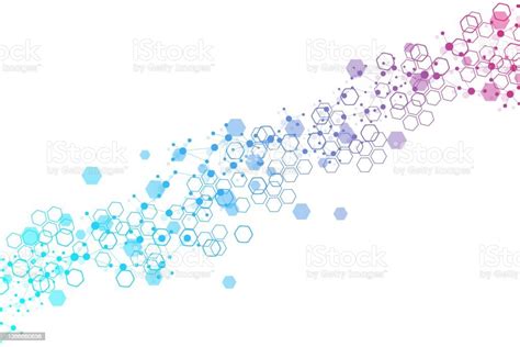 연결 된 선과 점으로 기하학적 추상적인 배경입니다 구조 분자 및 통신 빅 데이터 시각화 의료 기술 과학 배경입니다 벡터 일러스트입니다 0명에 대한 스톡 벡터 아트 및 기타
