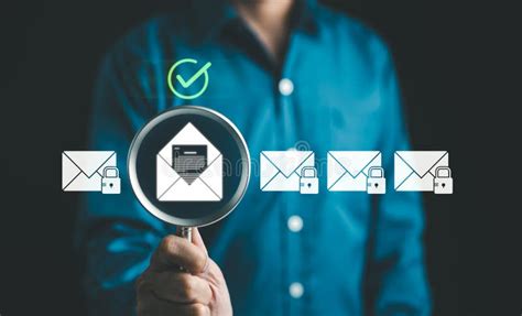 Email Security Concept Security Protection Email From Spam Virus And Phishing Stock Image
