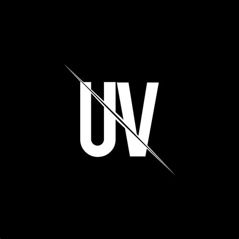 Uv Logo Monogram With Slash Style Design Template 3741036 Vector Art At Vecteezy