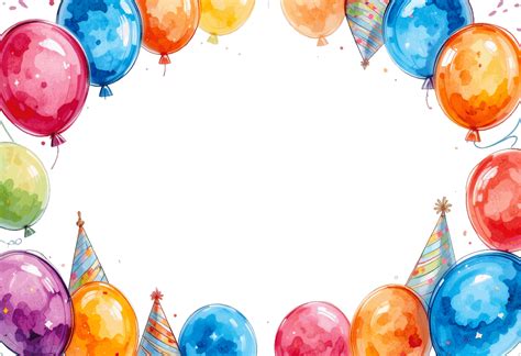Безкоштовна картинка Листівка з днем народження з різнокольоровими повітряними кулями в