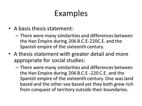 Thesis Statement Examples Thesis Statement G 11 Lesson Eng Prof