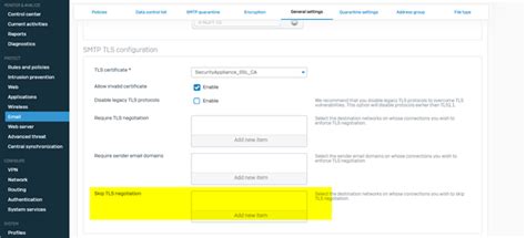 Xg 1852 Howto Skip Tls Negotiation And Verify Discussions Sophos