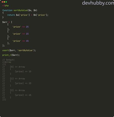 How To Sort An Array By Value In Php Rbackend