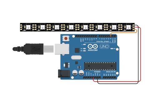Circuit Design Neopixel De 8 Leds Tinkercad