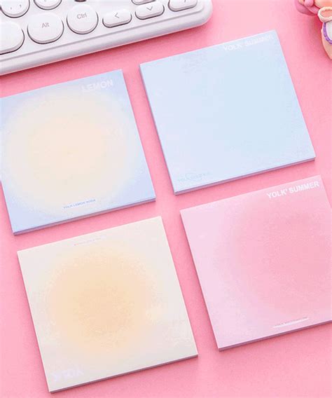 11 파스텔 컬러 그라데이션 포스트잇 접착 메모지 떡메모지 2개세트 Etc 8007 에이블리