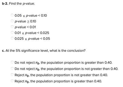 Solved B Find The P Value P Value