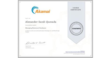 I Just Finished The Managing Relational Databases Course By Akamai