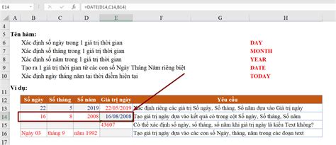 Hàm Với Dữ Liệu Date Time Hàm Với định Dạng Ngày Tháng Trong Excel