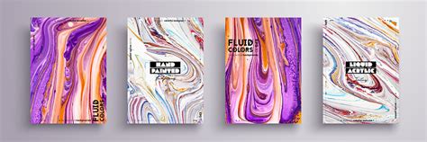 추상 회화 벽지 포스터 초대장 커버 및 프리 젠 테이 션을 위한 트 렌 디 한 배경으로 사용할 수 있습니다 유체 예술 아크릴 노란색 파란색 보라색 물감의 혼합과 액체 대리석