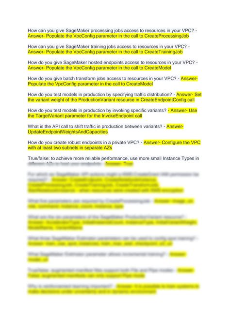 SOLUTION Exam Readiness Aws Certified Ml Specialty Questions And Answers Studypool