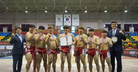 용인대 전국시도대항장사씨름대회 단체전 우승