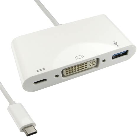 Cables Direct Ltd 15cm Leaded Usb Type C To Dvi And Usb Adapter