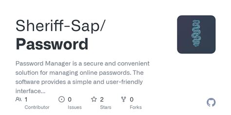 github sheriff sap password password manager is a secure and convenient solution for managing