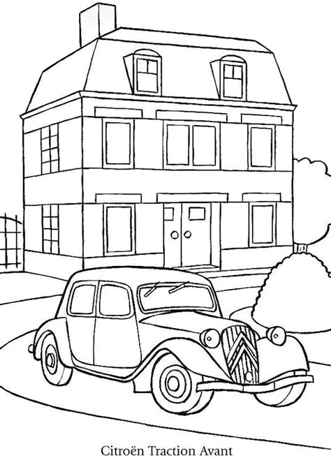 Coloriage Voiture Citroen Traction Avant