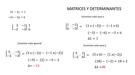 Matrices Y Determinantes 2x2 Pptx