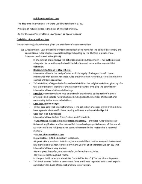 Public International Law Definition And Sources Public International