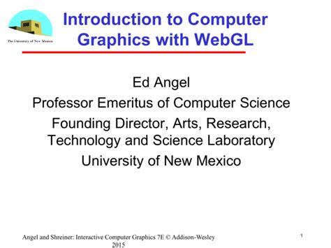 Introduction To Computer Graphics With Webgl