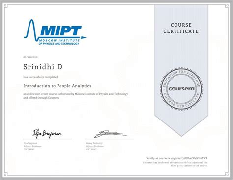 Srinidhi D On Linkedin People Analytics An Important Aspect Of Hrm Glad That Coursera Gave Me